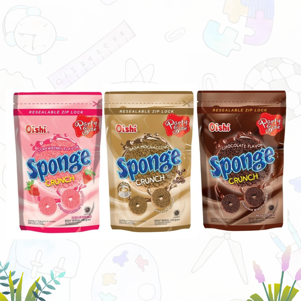 Jual Oishi Sponge Crunch All Varian Rasa 100gr (pcs) | Shopee Indonesia