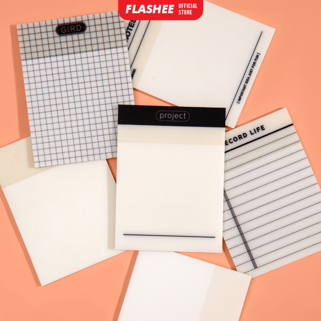 Jual Flashee Sticky Notes Transparan Anti Air Memo Bening Permukaan ...