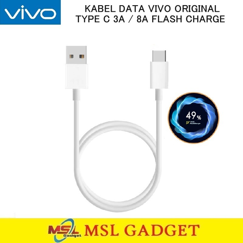 Jual Kabel Data Vivo USB Type C 3A / 8A FlashCharge 2.0 Flash Charging Original | Shopee Indonesia