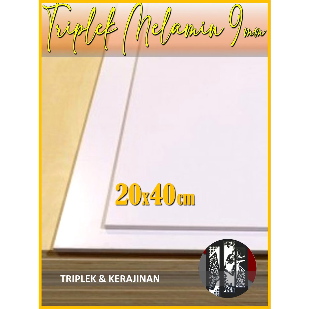 Jual Triplek Melamin Putih 9mm 20x40 cm (1 Muka | Doff-Glossy) 9 mm 20 ...