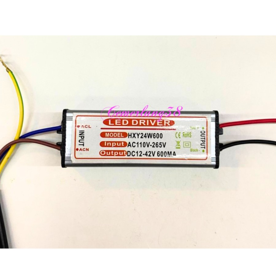 Jual AC 220V LED Driver 20 Watt 600 mA Casing Aluminium I | Shopee ...