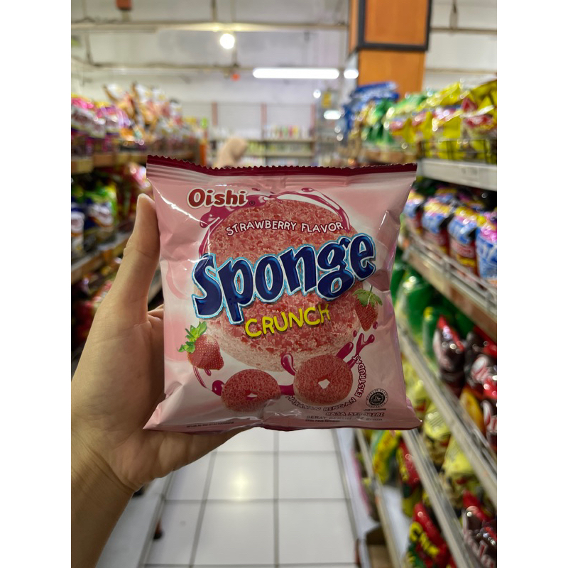 Jual oishi sponge crunch strawberry 22g - oishi sponge strawberry ...