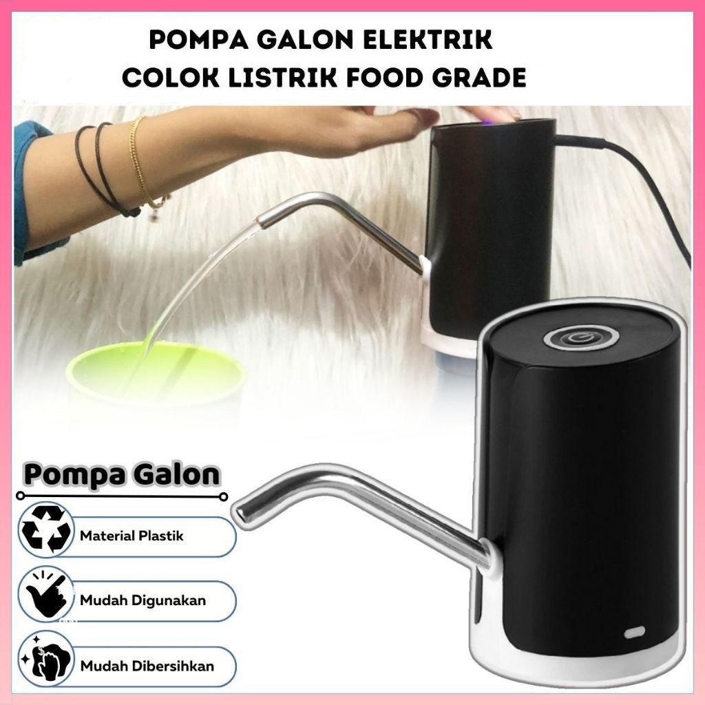 Jual Pompa Galon Elektrik Q2 LED Colok Listrik / Dispenser Air Minum ...