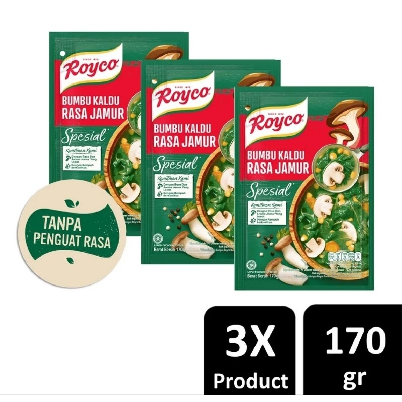 Jual [Paket Isi 3] Royco Kaldu Jamur 170 g | Shopee Indonesia