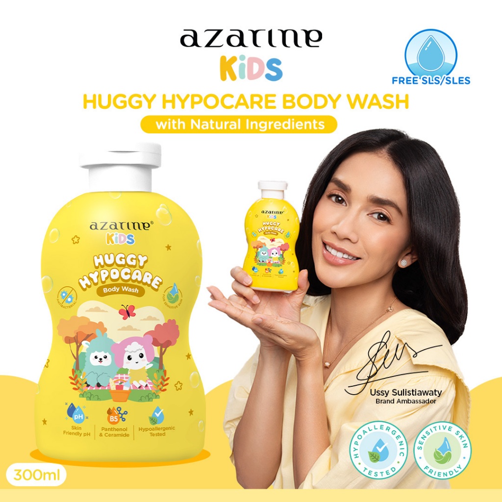 Jual Azarine Kids Huggy Hypocare Body Wash 300ml Sabun Bayi Kids SLS ...