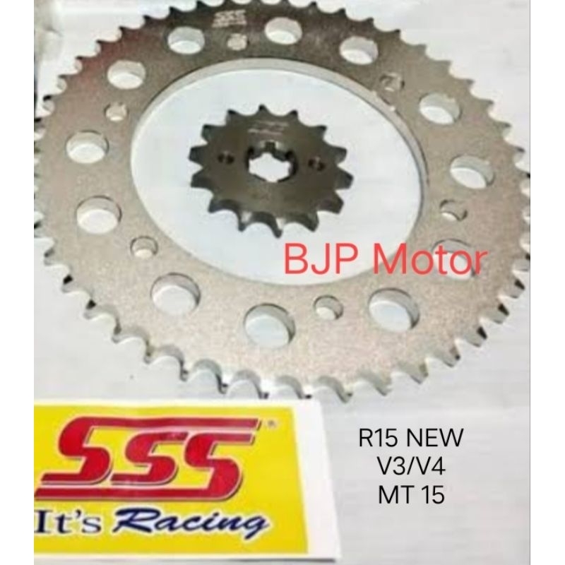 Jual Gir Sproket belakang SSS 428 Yamaha YZF-R15 V3 V4 MT-15 XSR 155 ukuran 45 sampai 52 Silver ...