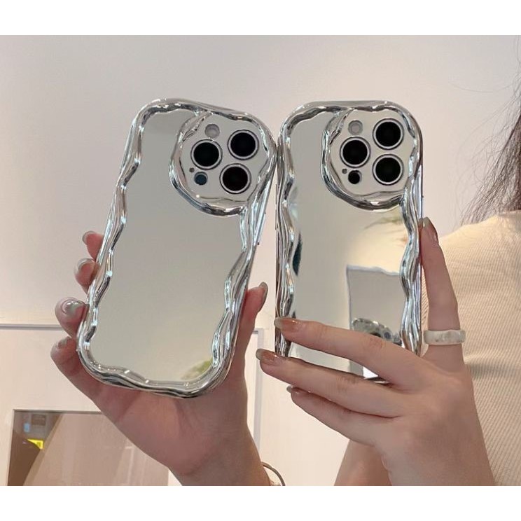 Jual Case silver mirror Melting Wavy Iphone 15 Iphone 15 Plus Iphone 15 ...