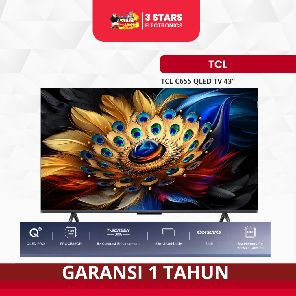 Jual TV Led TCL 43" QLED 4K 43C655 ANDROID TV / Tcl 43c655 | Shopee ...