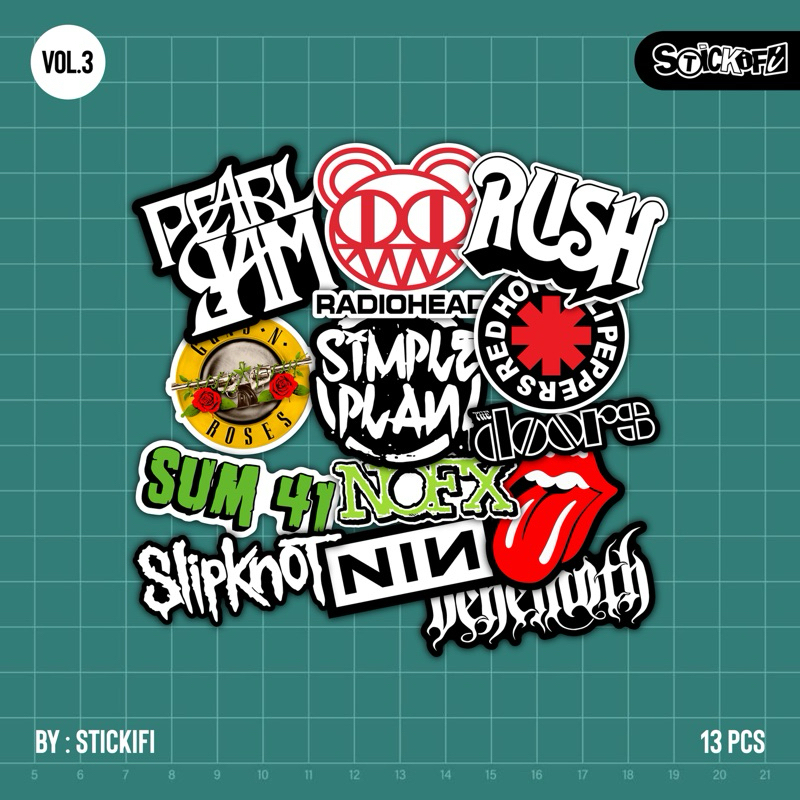 Jual STICKER PACK (VOL 3) / STICKER AESTHETIC / STIKER BAND / STIKER ...