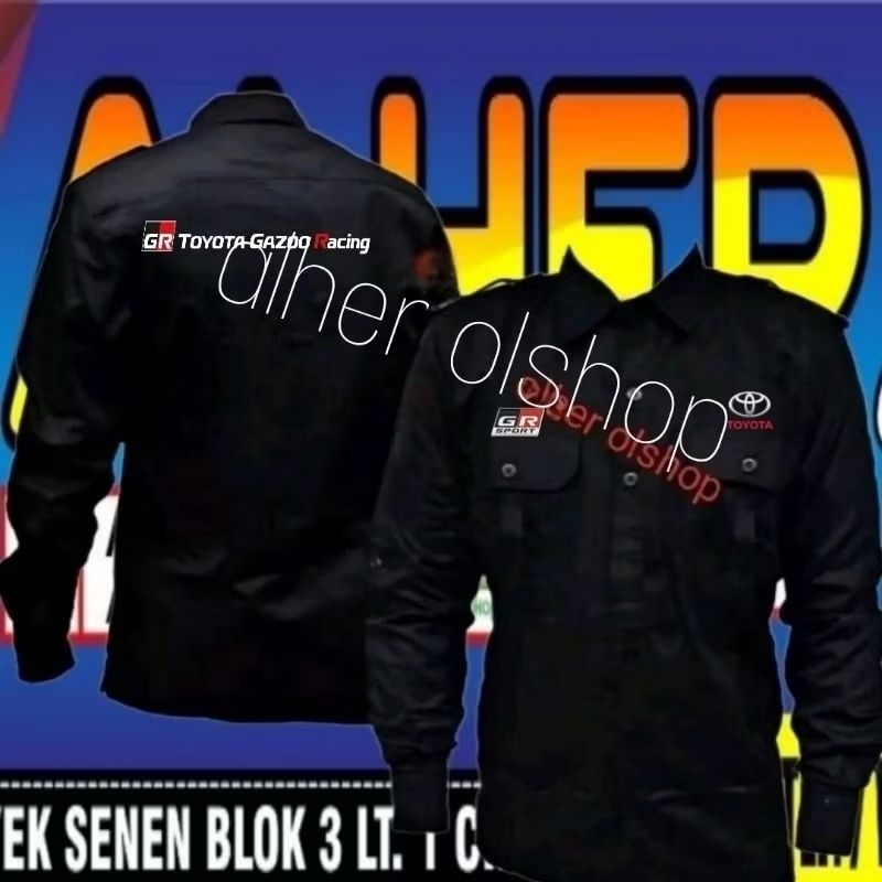 Jual pendek dan pnjang kemeja Toyota gazoo racing baju Toyota gazoo ...