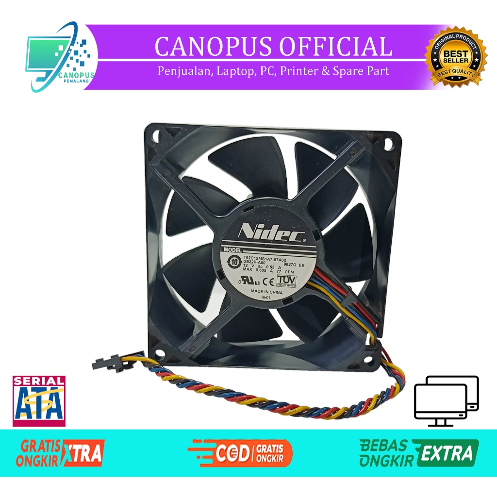 Jual Kipas cpu 12V Original - Kipas PC 12Volt Original Dell - FAN SYS ...