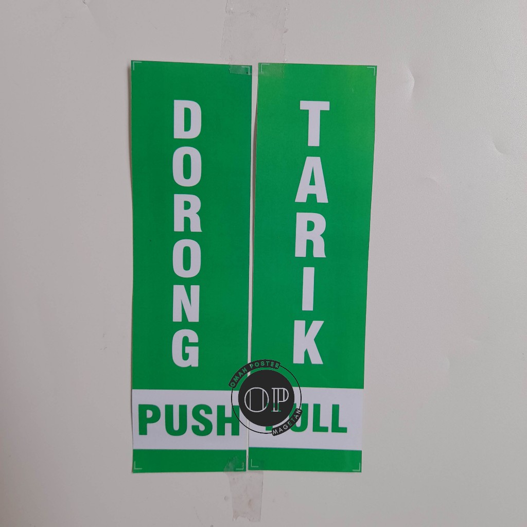 Jual Stiker Dorong Tarik - Pull - Push - Stiker Pintu Dorong Tarik ...