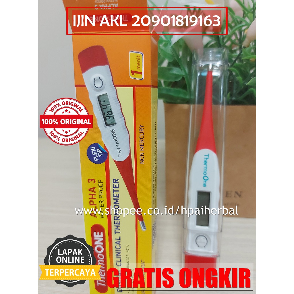 Jual Termometer ThermoOne Alpha 3 Onemed Digital Lentur / Thermometer ...