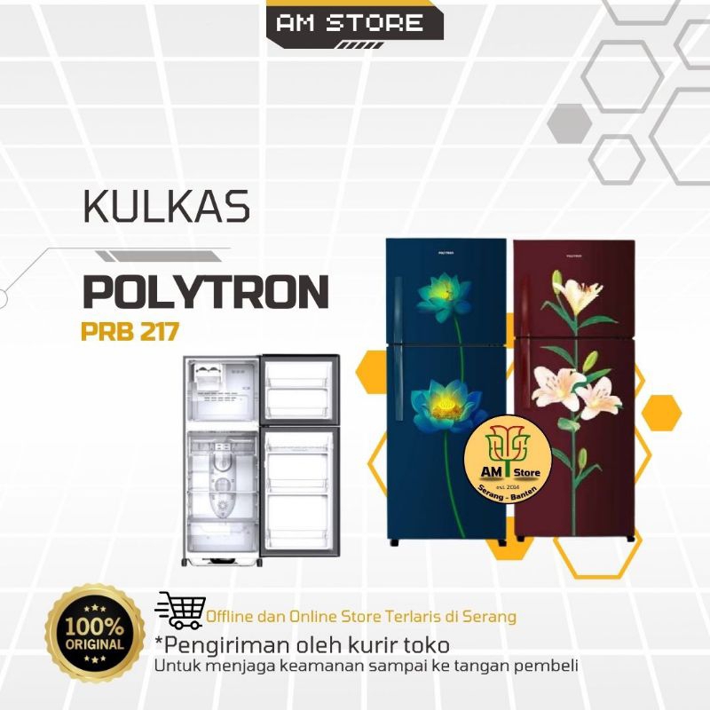 Jual Kulkas 2 Pintu Polytron PRB 217 | Shopee Indonesia