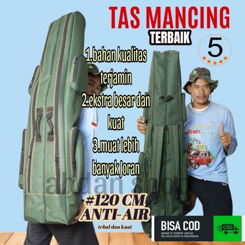 Jual TAS PANCING JUMBO 120CM GENDONG/RANSEL MULTI FUNGSI WATERPROOF ...
