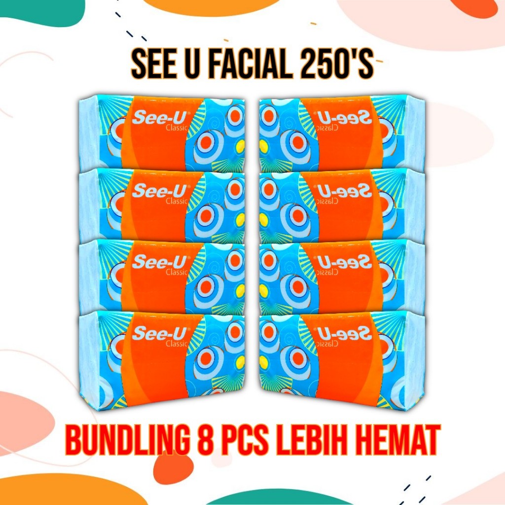 Jual [Paket 8 Pcs] Tisu Tissue See-U 250 Sheet 2 Ply | Shopee Indonesia