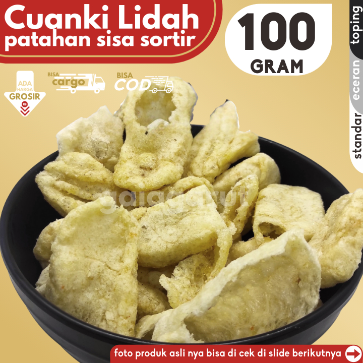 Jual Cuanki LIDAH PATAH 100gr hasil Sortir Pelengkap Baso Aci Seblak by GG (Bisa COD/Grosir ...