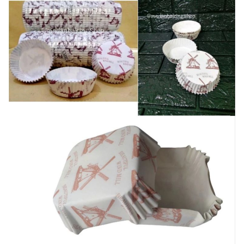 Jual 10pcs Cup Roti/Cup Roti Bulat/Kertas Roti/Cup Petak Persegi ...