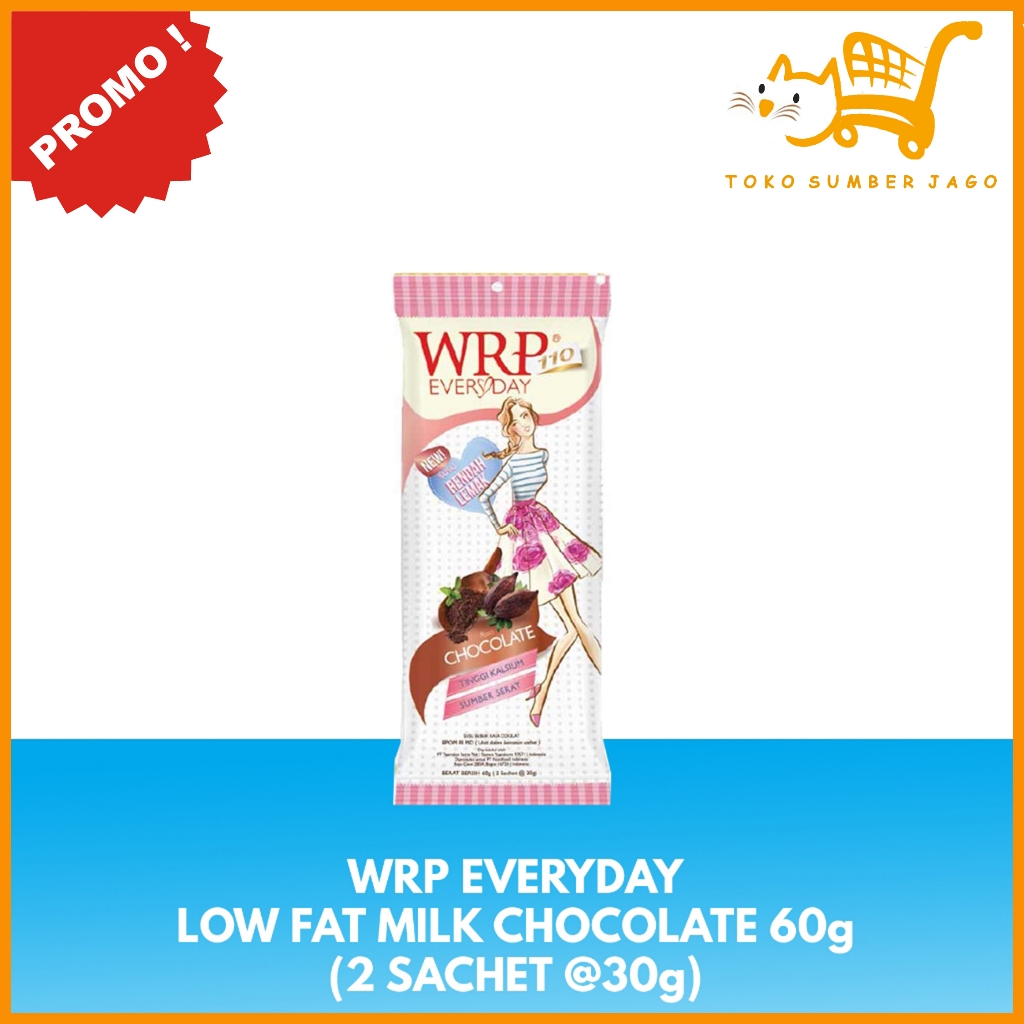 Jual WRP Everyday Low Fat Milk Chocolate 60gr ( 2 Sachet @30gr ...