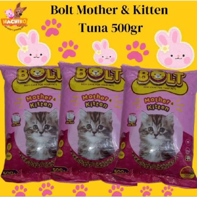 Jual Bolt Cat Mother Kitten Tuna 500gr / Bolt Cat Dry Food Kitten ...