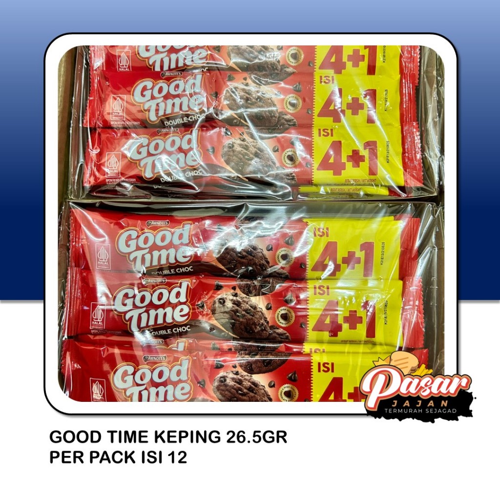 Jual Good Time isi 12 Sachet Double Choco Cookies Kukis Coklat isi 12 X ...