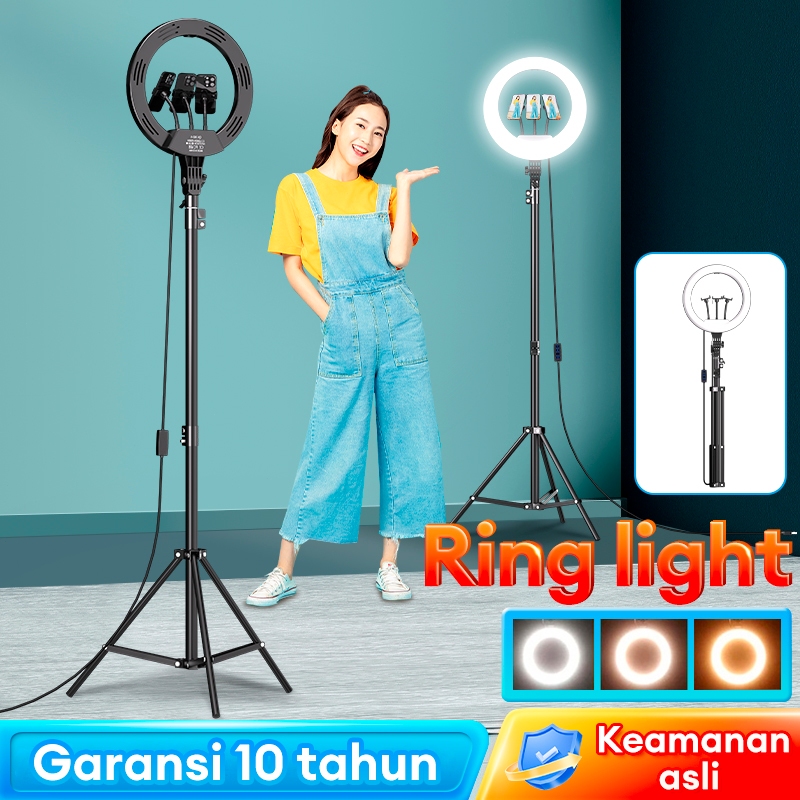 Jual RING LIGHT LED 26CM + TRIPOD 3110 SELFIE MAKE UP LIVE Make Up ...