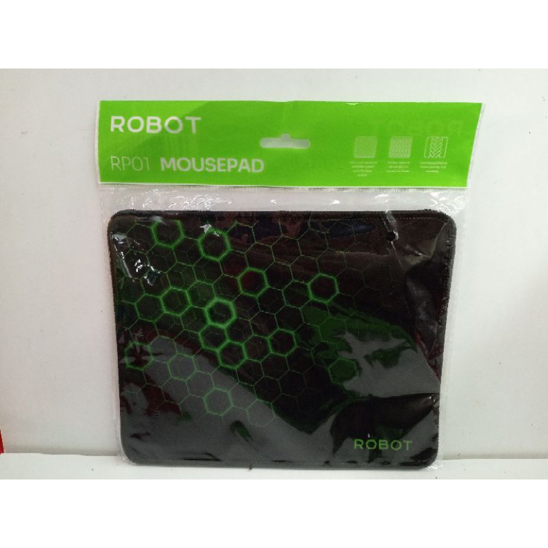 Jual NEW ROBOT RP01 ANTI-SLIP WITH SOFT SURFACE MOUSEPAD GREEN | Shopee ...