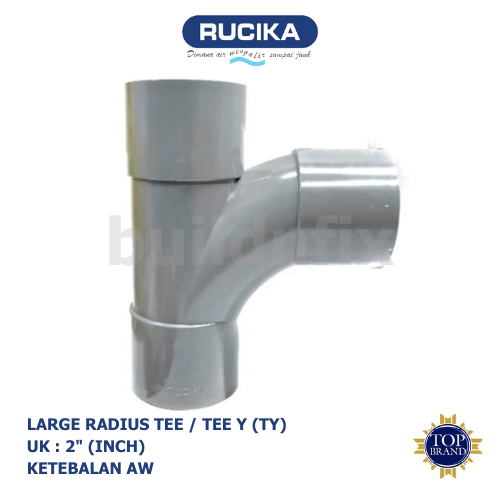 Jual RUCIKA LARGE RADIUS TEE / TEE Y (TY) 90° PVC 2" (INCH) AW (TEBAL ...