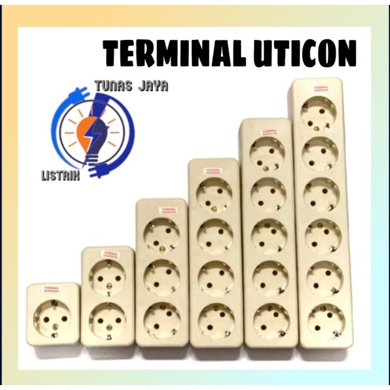 Jual STOP KONTAK / TERMINAL UTICON 1 2 3 4 5 6 LUBANG ST 118 128 138 ...