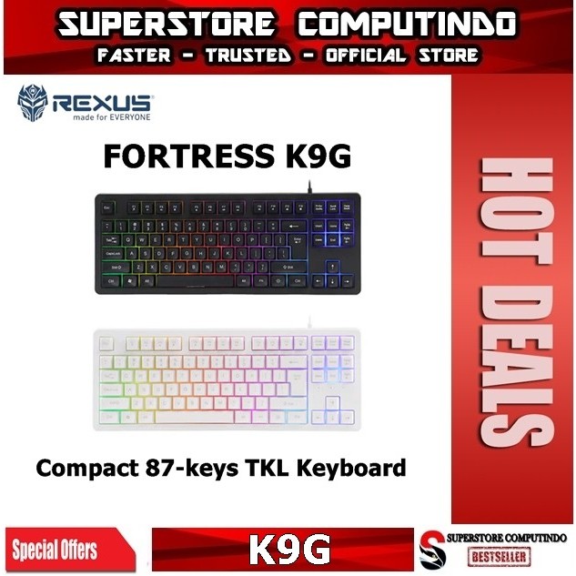 Jual Keyboard Gaming Rexus K9G Fortress TKL RGB Gaming Keyboard ...