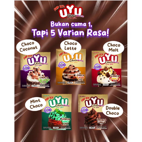 Jual Pop Ice Uyu Choco Dream Sachet 23gram | Shopee Indonesia