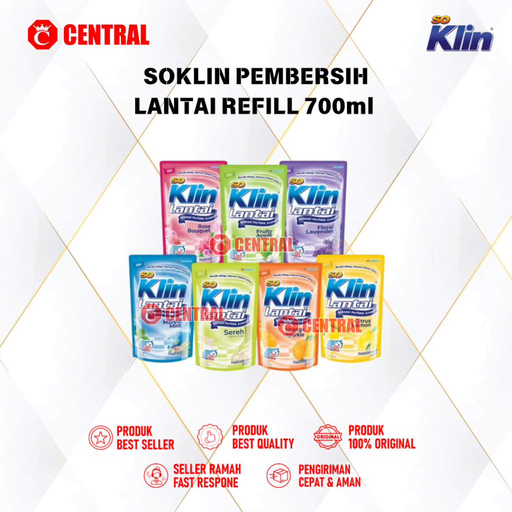 Jual SO KLIN SOKLIN PEMBERSIH LANTAI REFILL 700ML/750ML/800ml /Centralbandung | Shopee Indonesia
