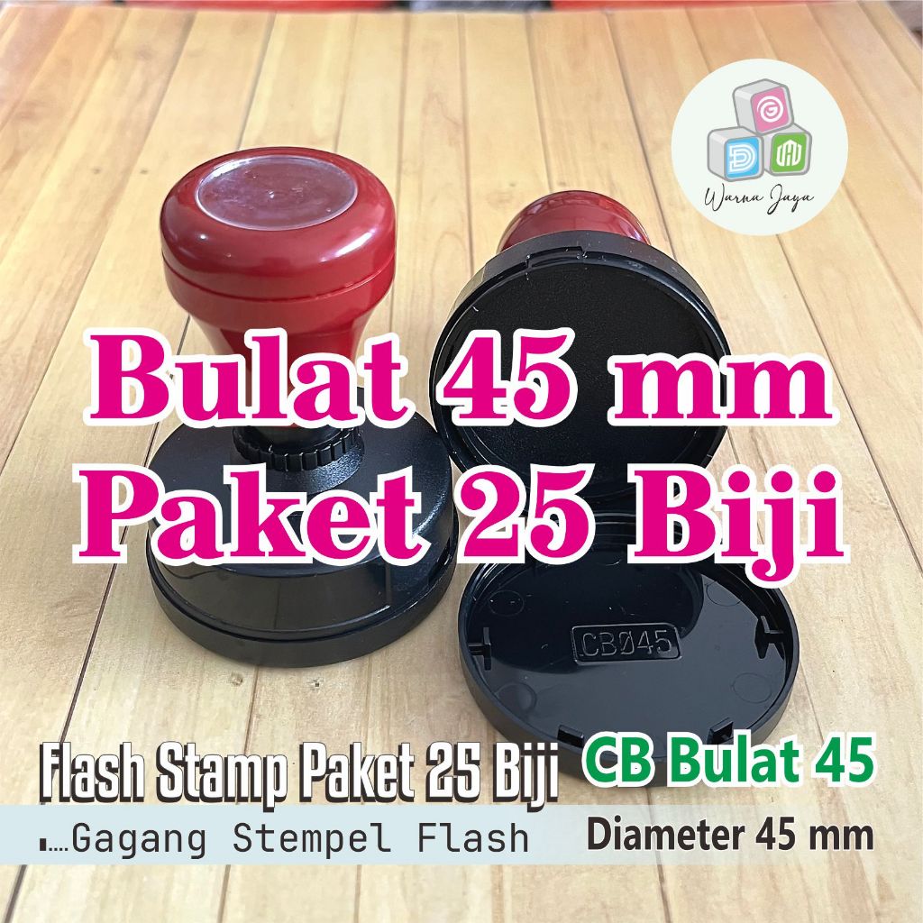 Jual Gagang Stempel Flash Bulat D 45 mm Paket 25 Biji / STEMPEL FLASH ...