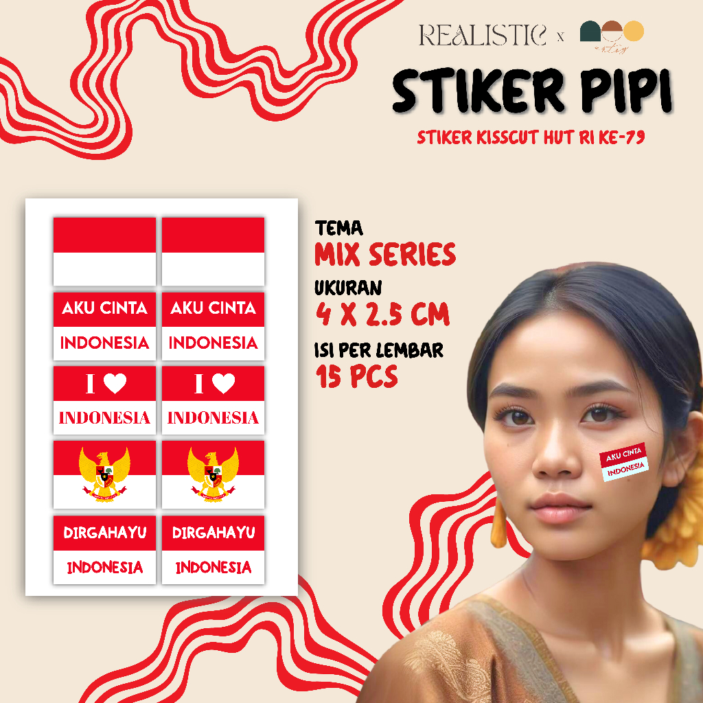 Jual Sticker Pipi Bendera Indonesia / Stiker bendera Indonesia Untuk ...