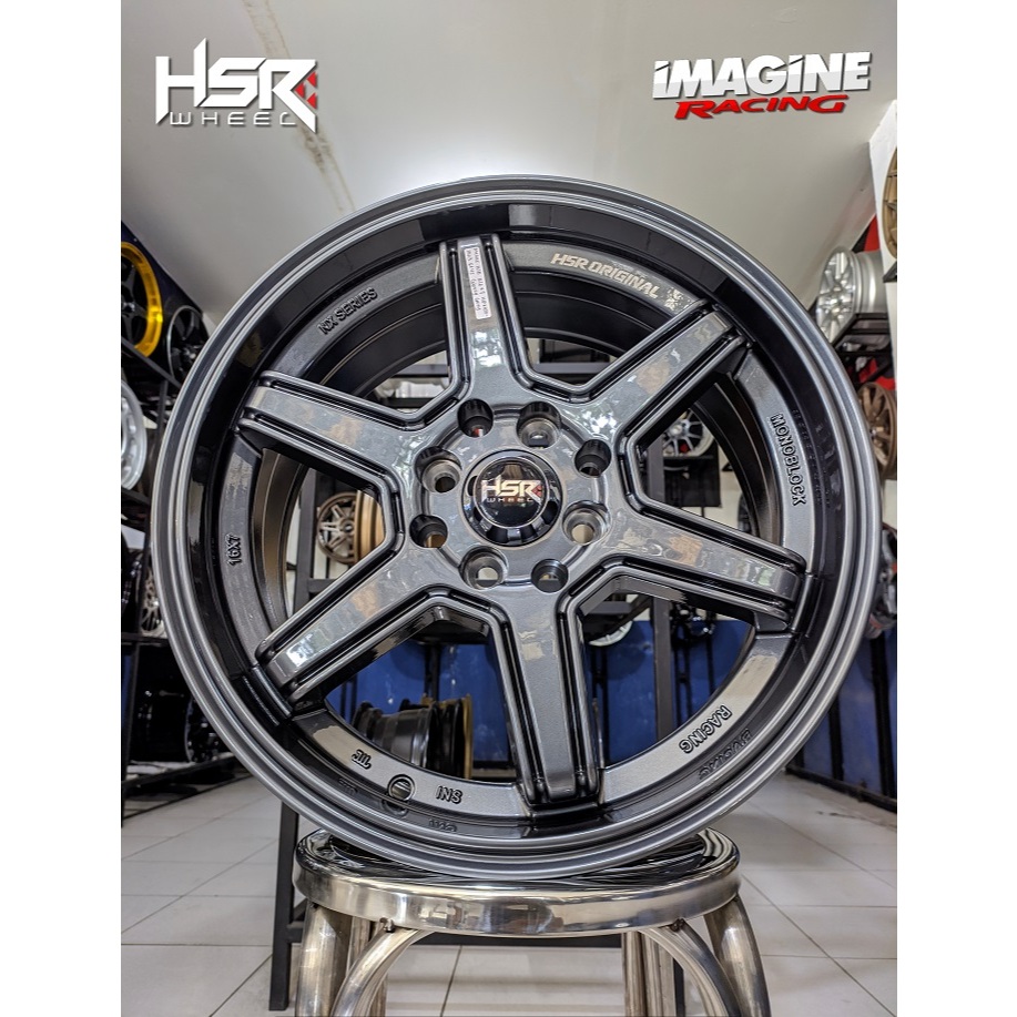 Jual VELG MOBIL RACING HSR MINAS RING 16X7 HOLE 4X100 & 4X114,3 ET42 GLOSSY GREY | Shopee Indonesia