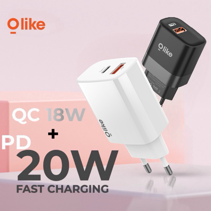 Jual Olike C400 Kepala Charger Adaptor TYPE-C USB PD20W+QC18W FAST ...