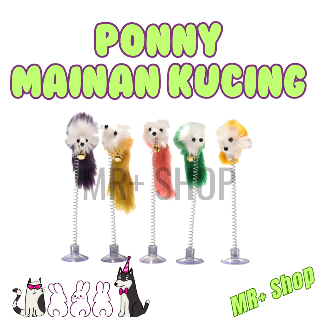 Jual PONNY - Mainan Tongkat Kucing Per Goyang Tikus Bulu Lonceng ...
