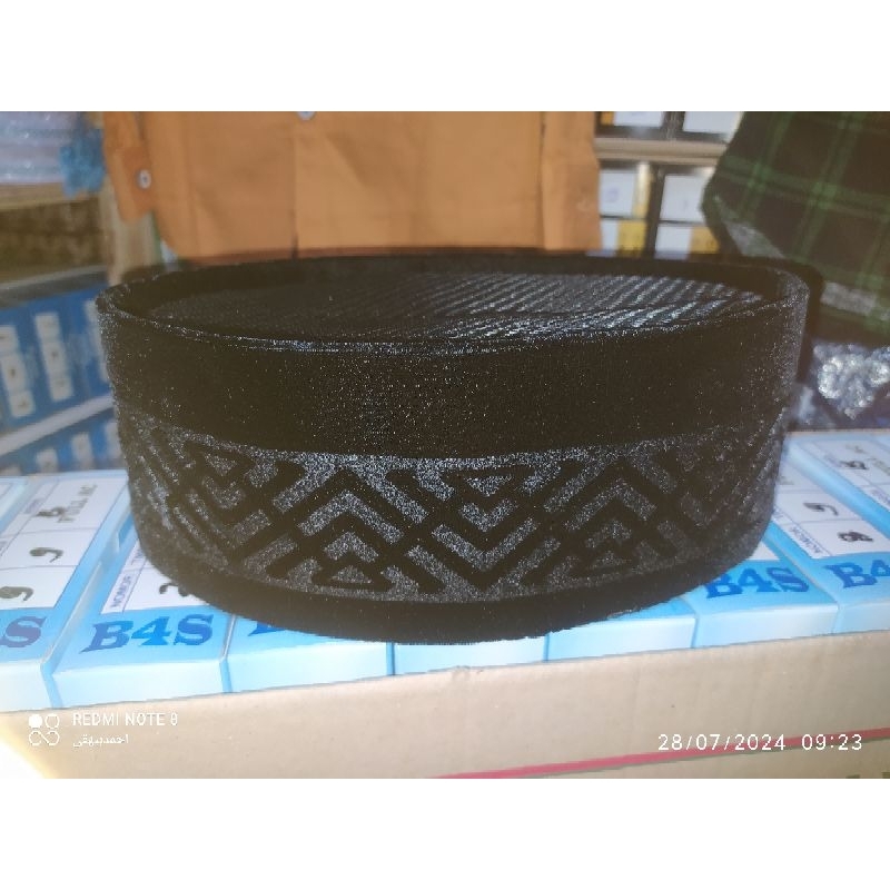 Jual Songkok Peci Kopyah Hitam Tinggi 9 Full AC Motif Laser Profil ...