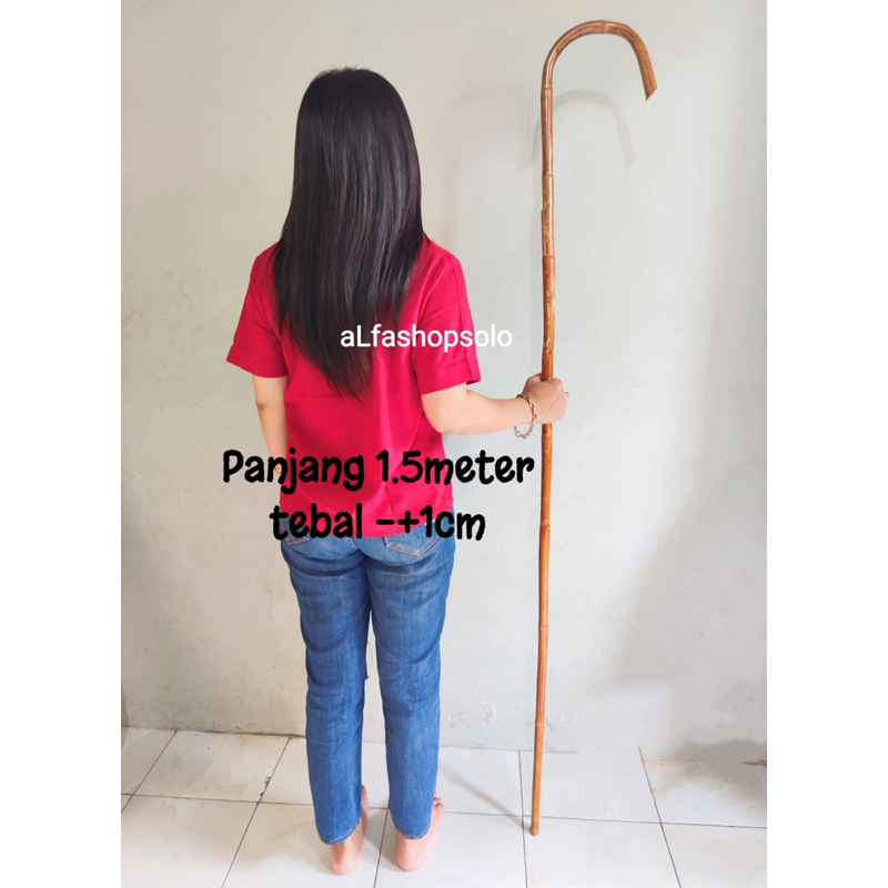 Jual Tongkat Rotan Tongkat Senggek Tongkat panjang 1,5meter | Shopee ...