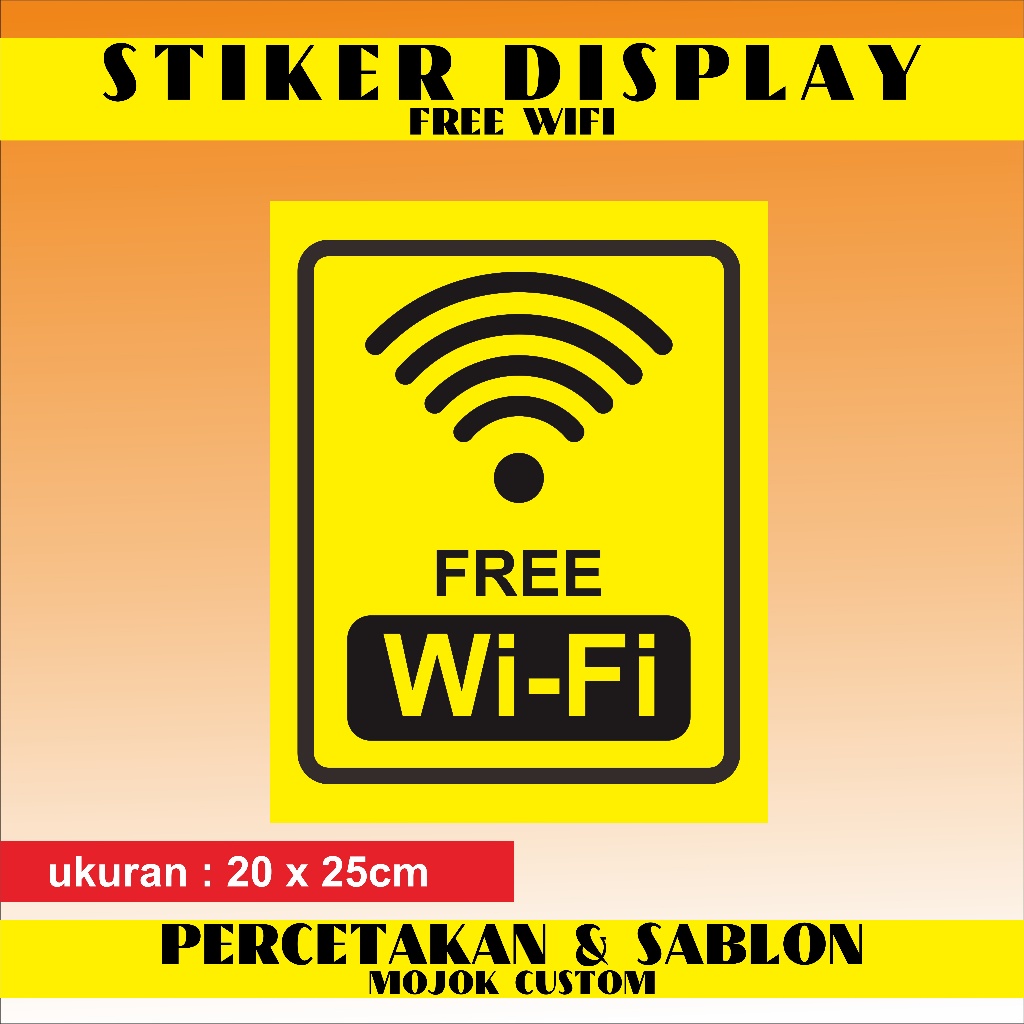 Jual Stiker Display Free Wifi Vynil | Shopee Indonesia