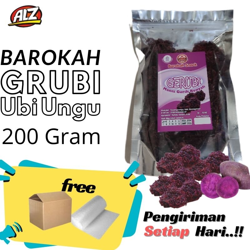 Jual Grubi Ubi Ungu Barokah isi 12, Berat 250 gram, Khas Karanganyar ...