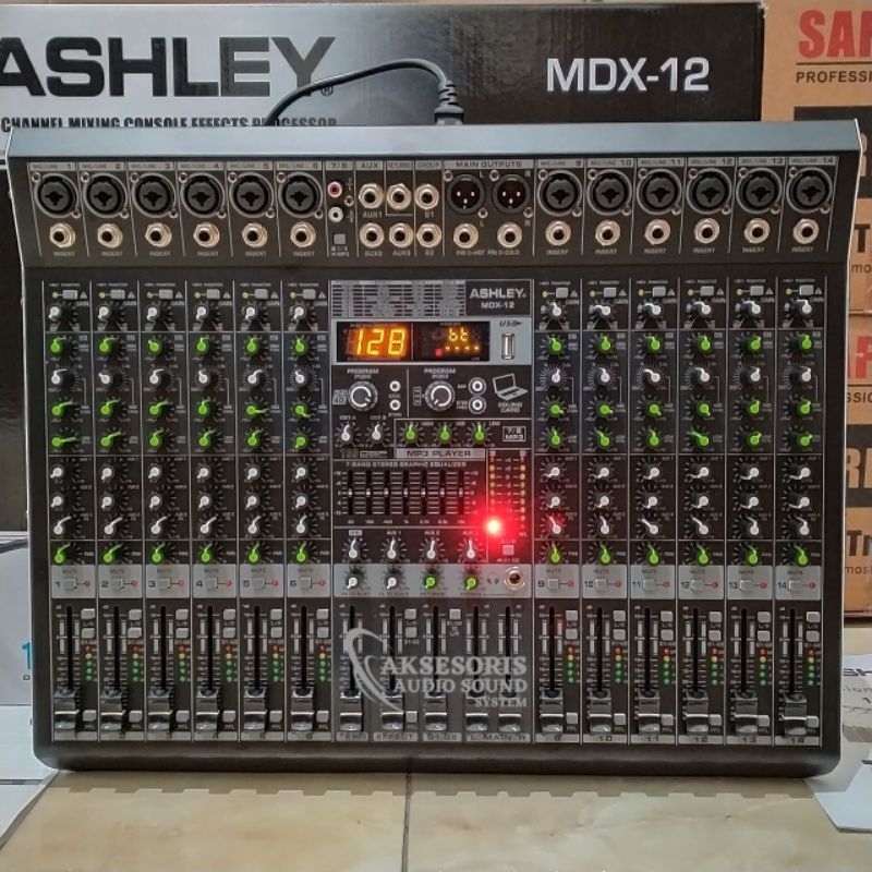 Jual Mixer ASHLEY MDX 12 Efek Digital Reverb Grub 1,2 Terbaru Original Produk | Shopee Indonesia