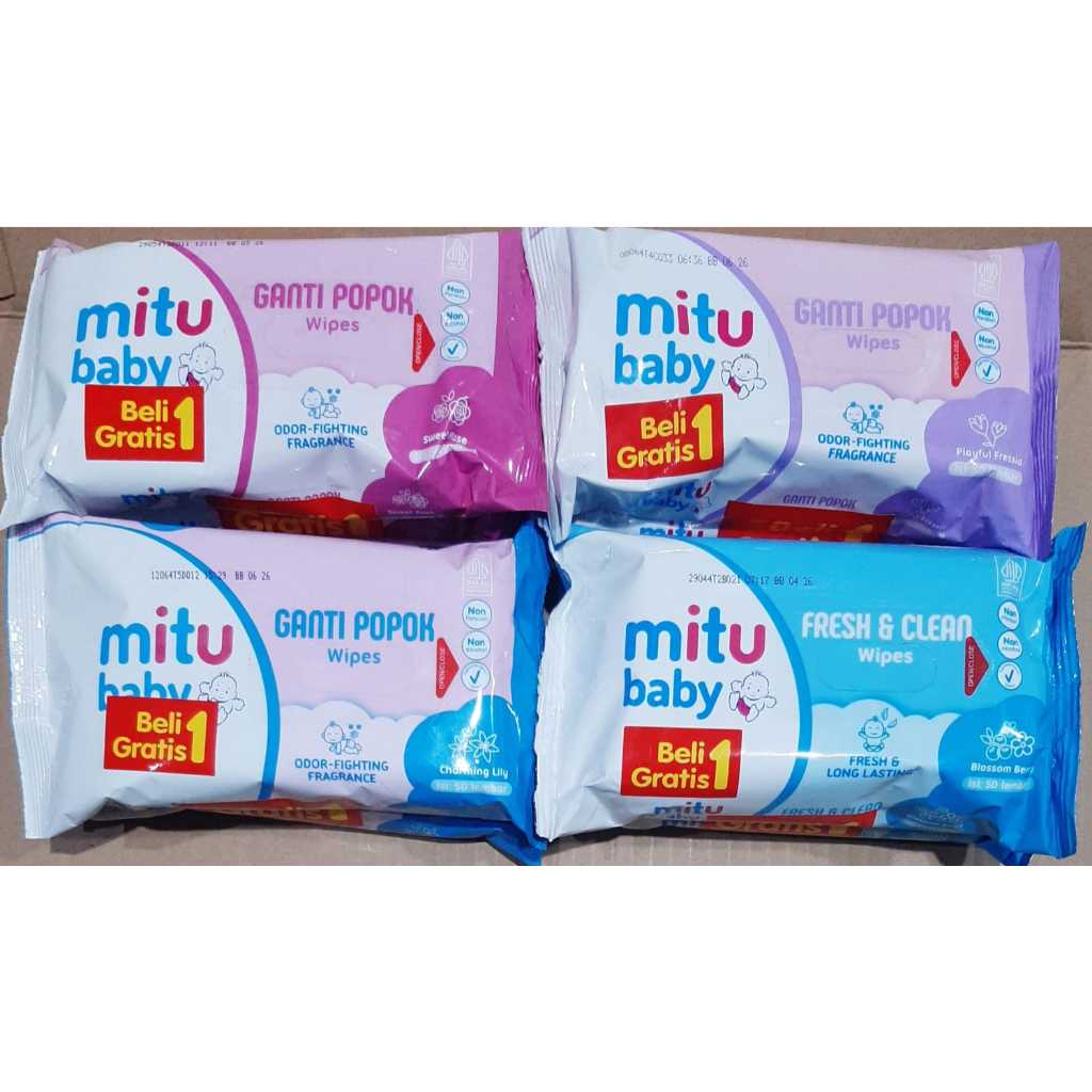 Jual 2 Pcs Tissue Basah Mitu Baby x 50 Sheets | Shopee Indonesia