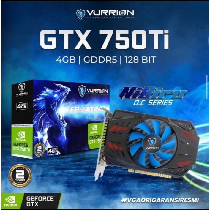 Jual VGA VURRION GTX 750 TI 4GB DDR5 128Bit GAMING VGA ORI | Shopee ...