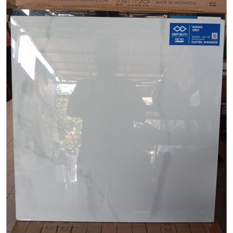 Jual Infiniti Granit putih Marmer Rugao grey motif 60x60 Glaze polish ...