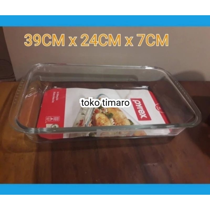 Jual PYREX LOYANG KACA OBLONG DISH 3.9 LITER | Shopee Indonesia
