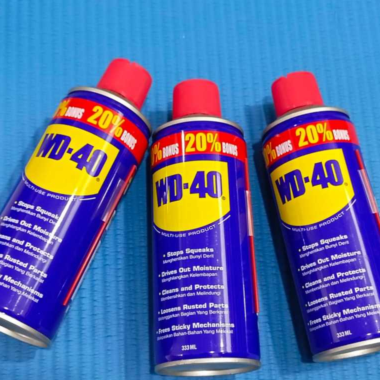 Jual WD 40 Cairan Pelumas Anti Karat Semprot 333ml | Shopee Indonesia