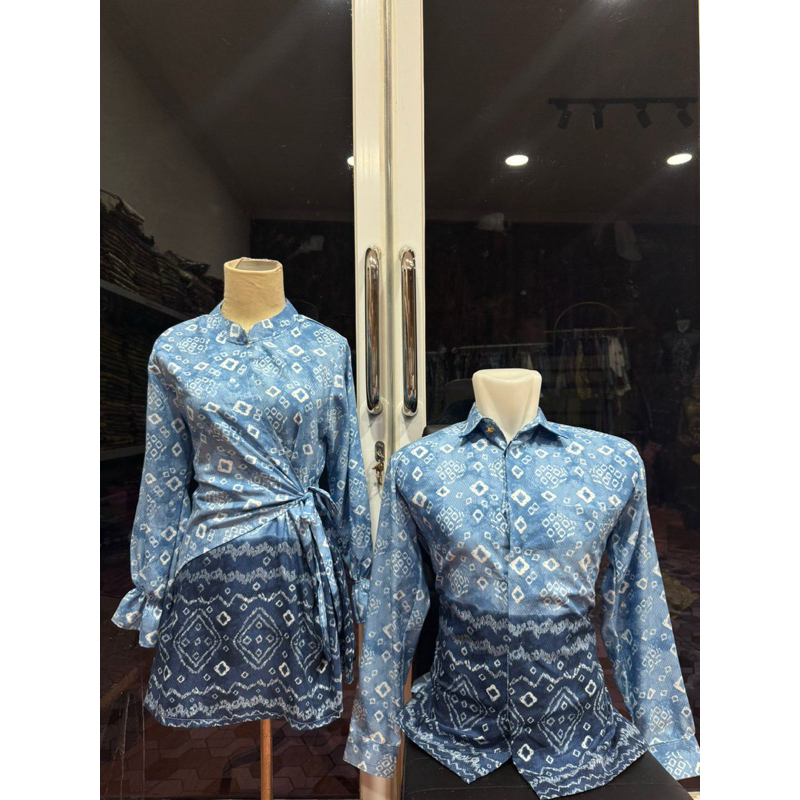 Jual Tunik Couple Jumputan Ready Size S M L XL XXL | Shopee Indonesia