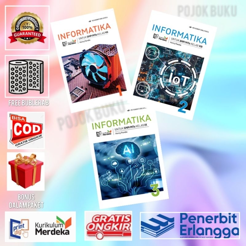 Jual Buku INFORMATIKA SMP/MTS Kelas 7 8 9 KM Merdeka Erlangga | Shopee Indonesia