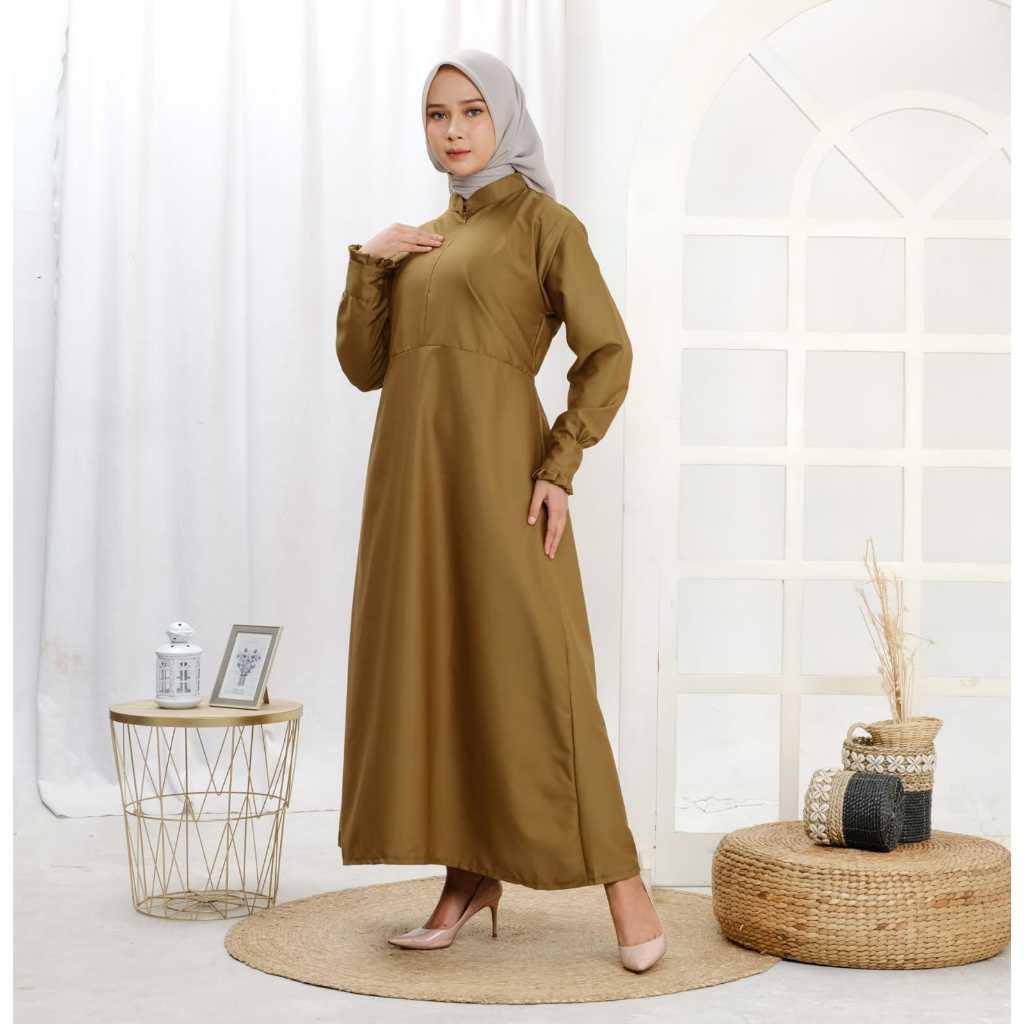 Jual GAMIS SERAGAM PEMDAH TOYOBO KHAKY TUA / GAMIS WANITA SERAGAM PNS/GURU SIZE M-L-XL | Shopee ...